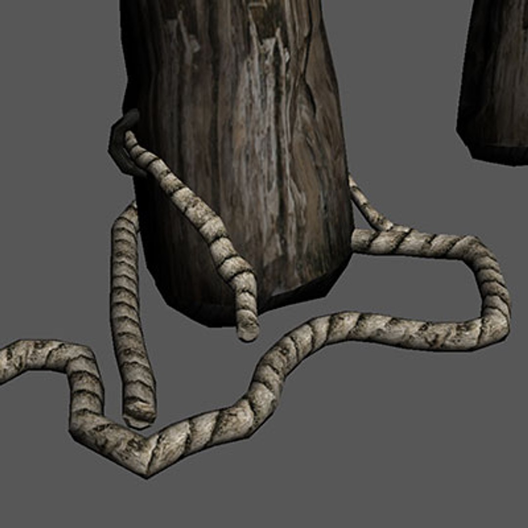 Wooden Pile Trunk Prisoners 3d Max