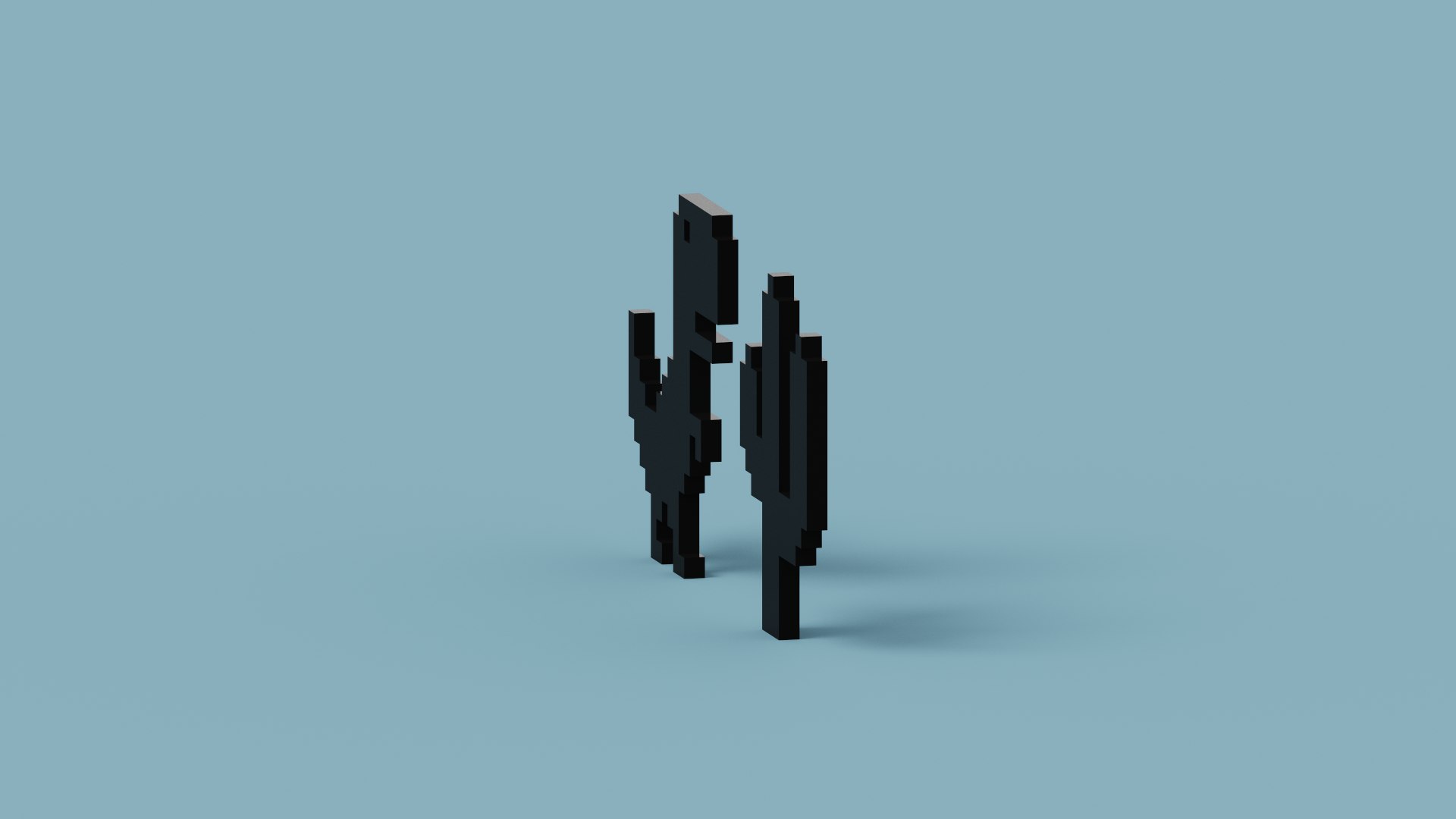 3D Pixel Dinosaur Model - TurboSquid 1937551