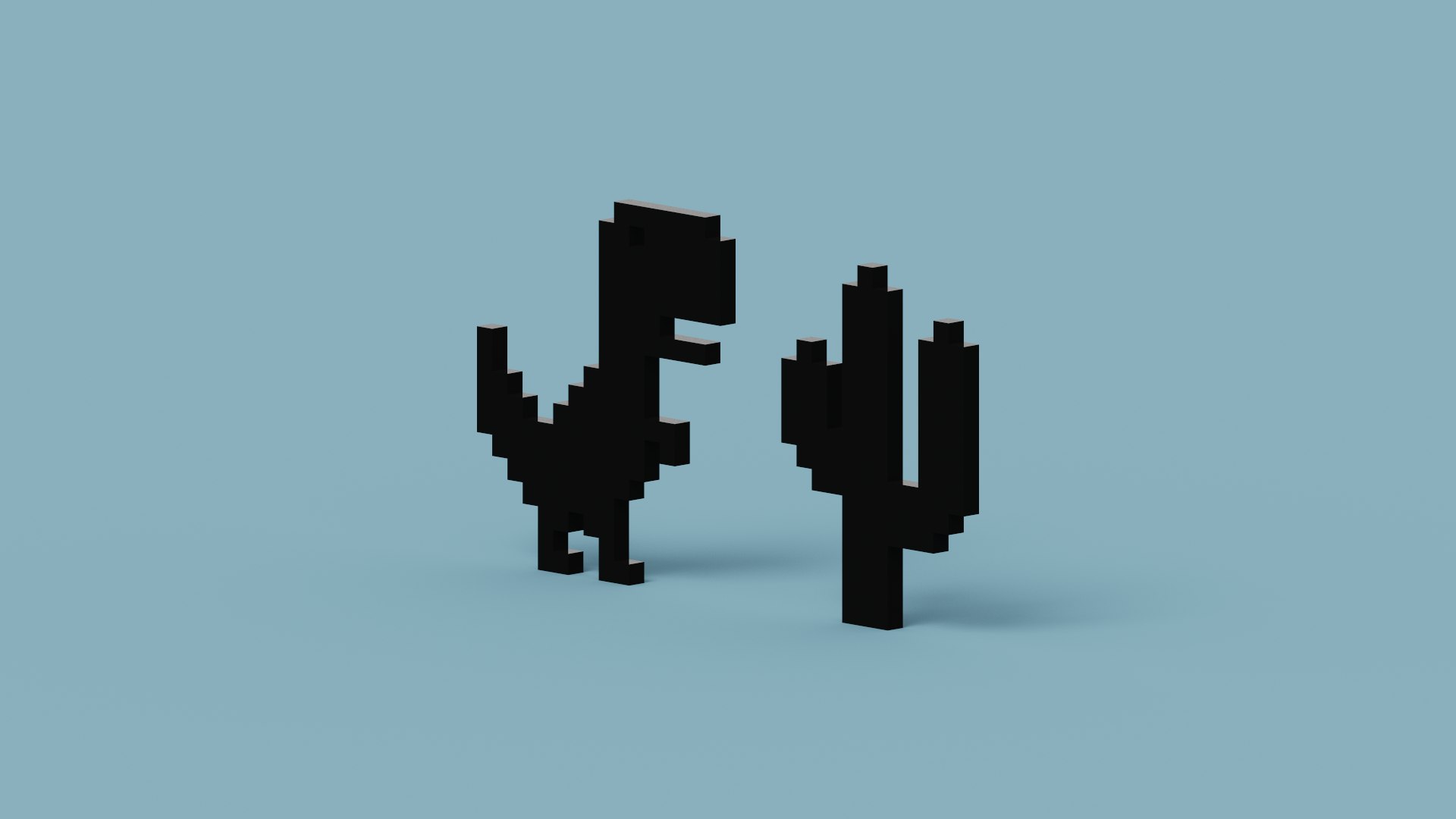 3D Pixel Dinosaur Model - TurboSquid 1937551