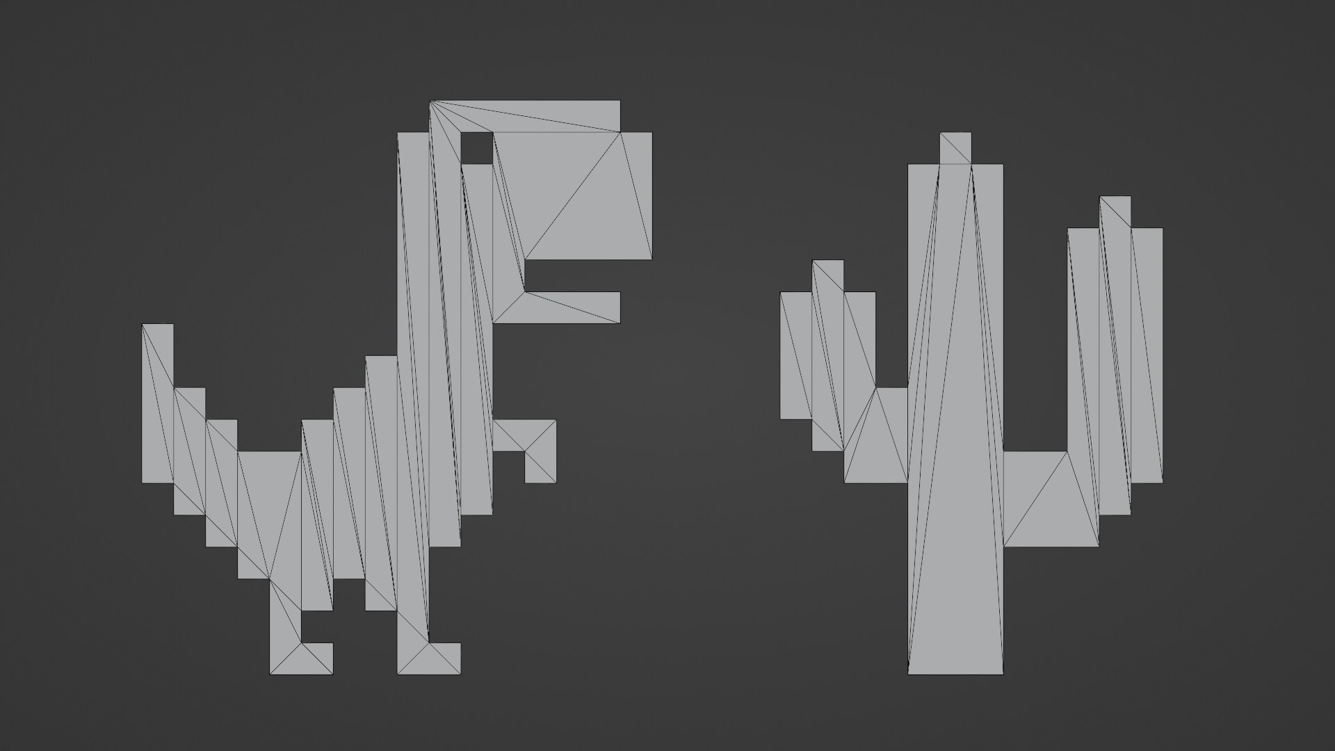 3D Pixel Dinosaur Model - TurboSquid 1937551