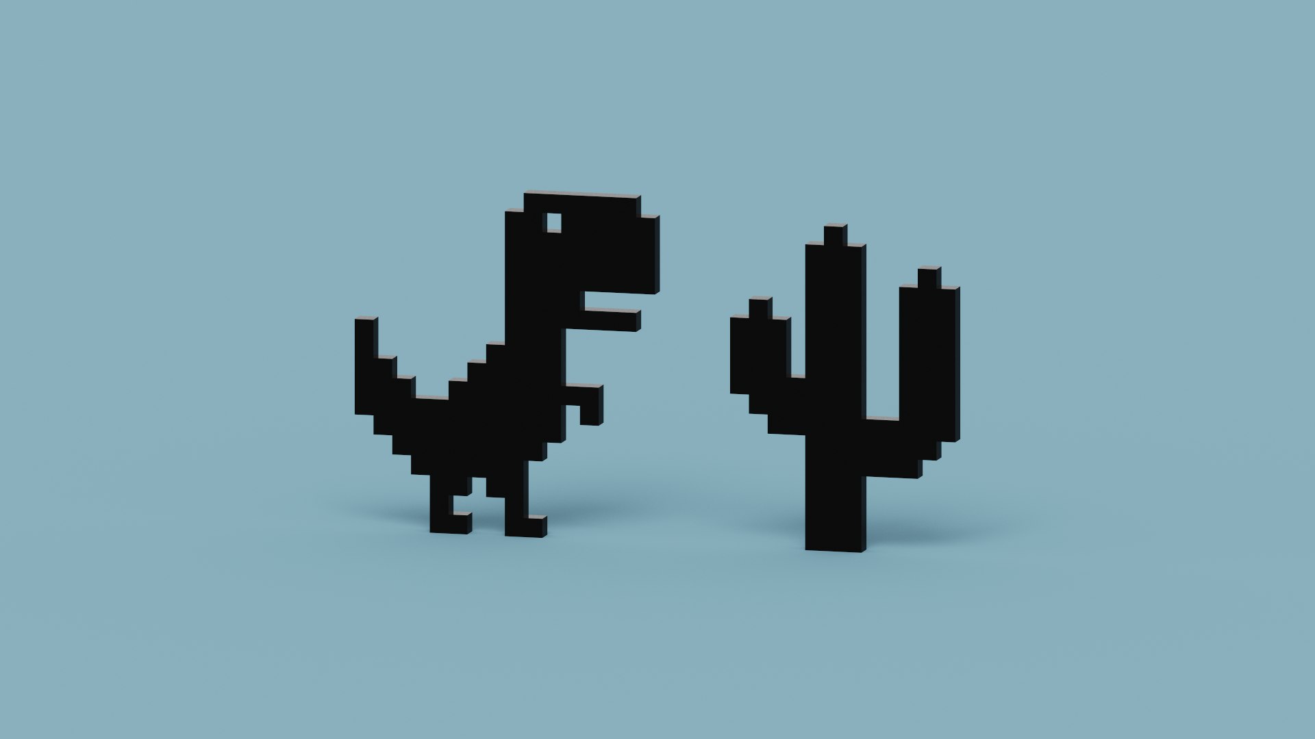 3D Pixel Dinosaur Model - TurboSquid 1937551