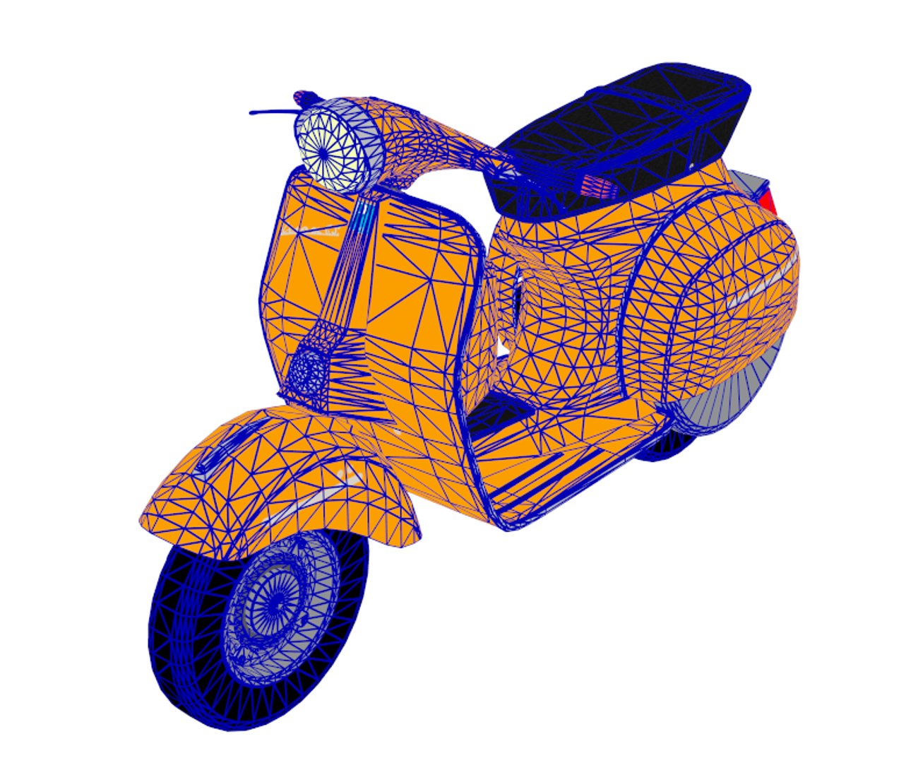 3D Model Classic Italian Piaggio Vespa - TurboSquid 1593775