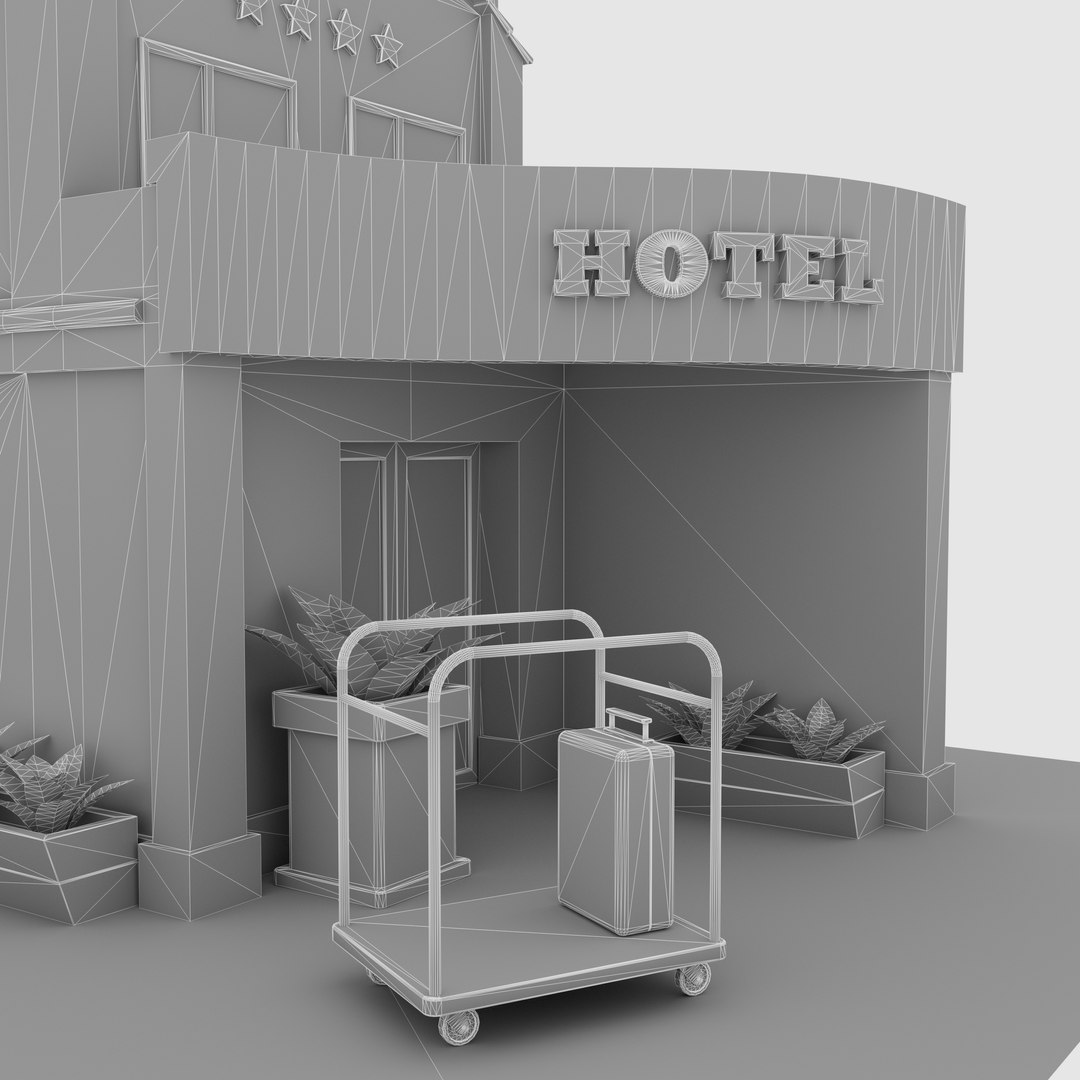 Cartoon Hotel 3D - TurboSquid 1885355