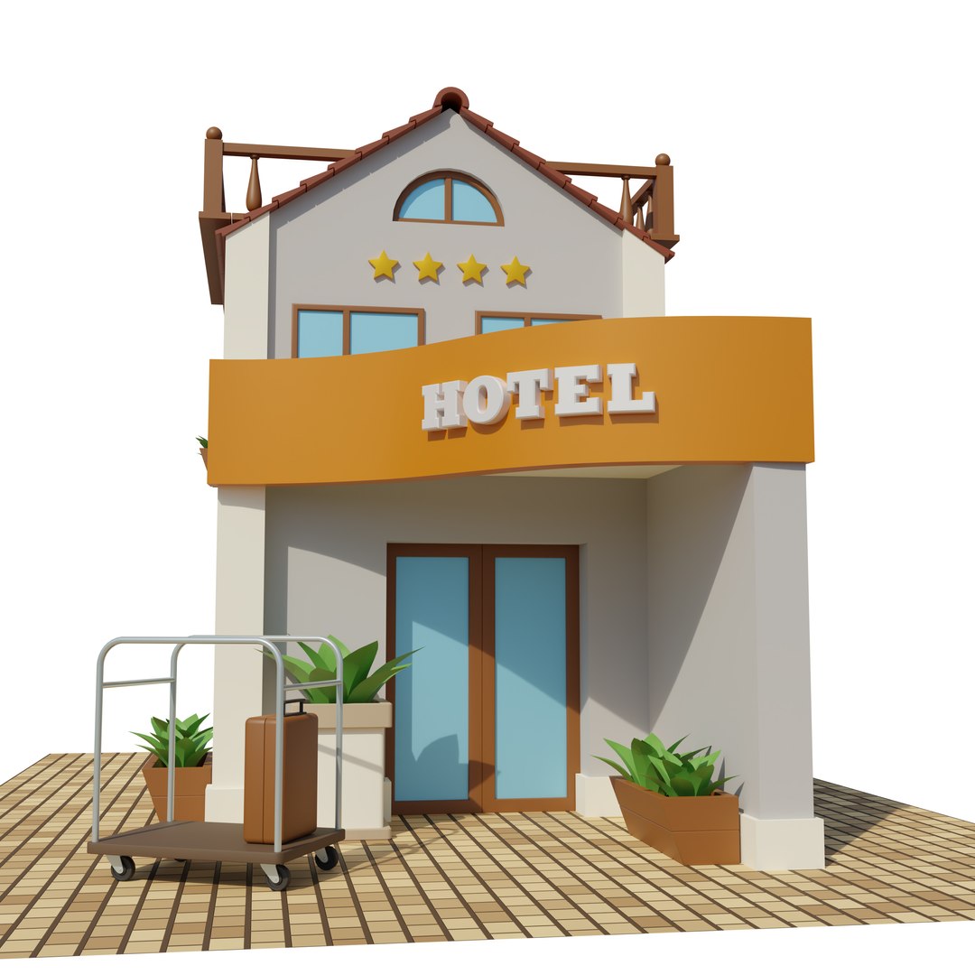 Cartoon Hotel 3D - TurboSquid 1885355