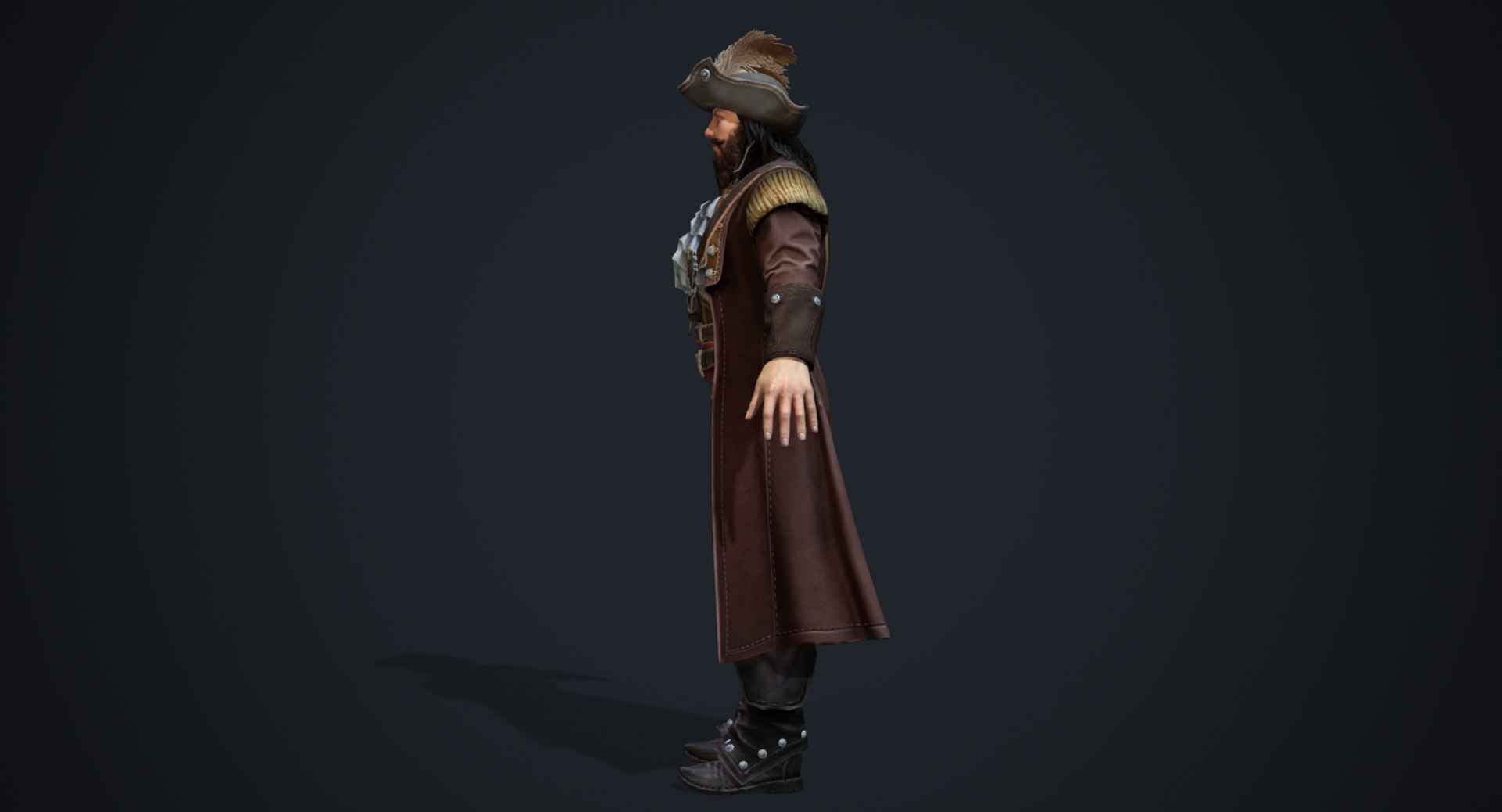 Real-time Rigged Pirate 04 3D Model - TurboSquid 1244563