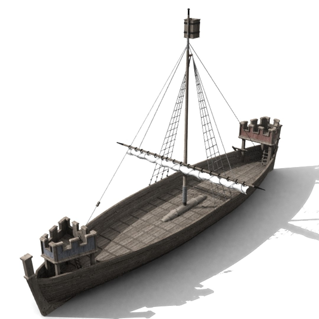 3d medieval ship model