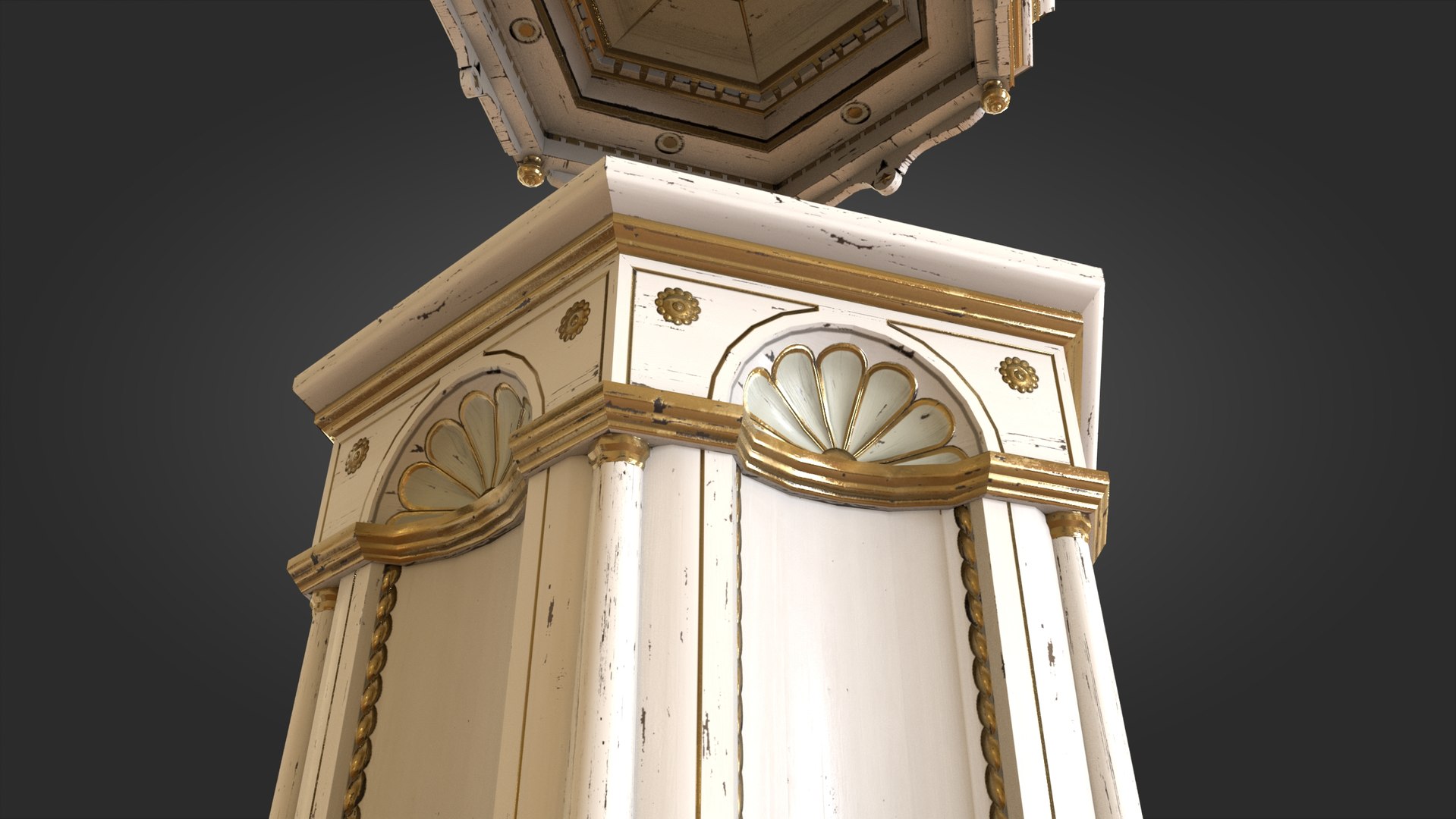 3D Model Medieval Church Pulpit White - PBR - TurboSquid 1817258