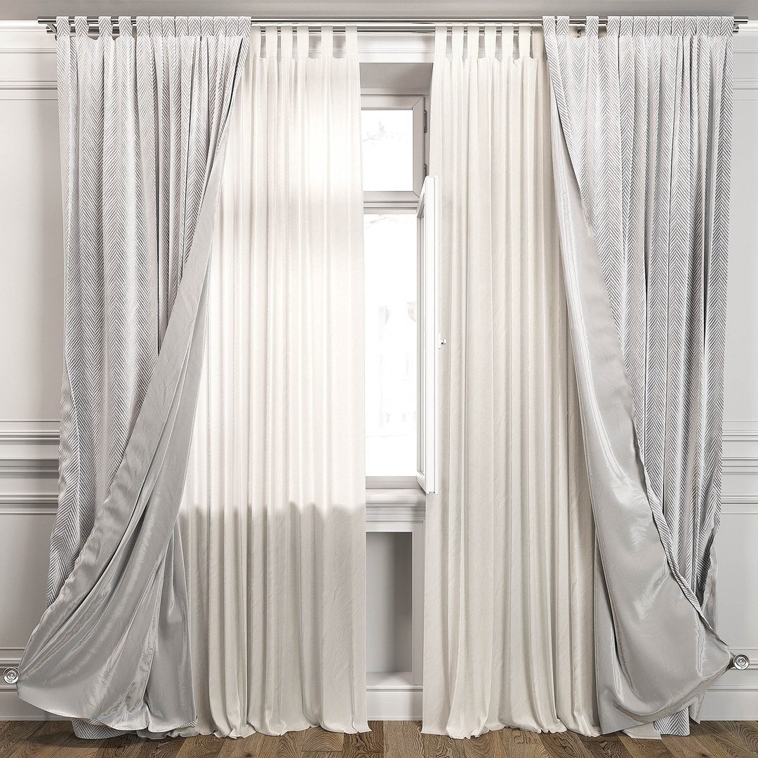 Curtain Set 489C 3D - TurboSquid 1917919
