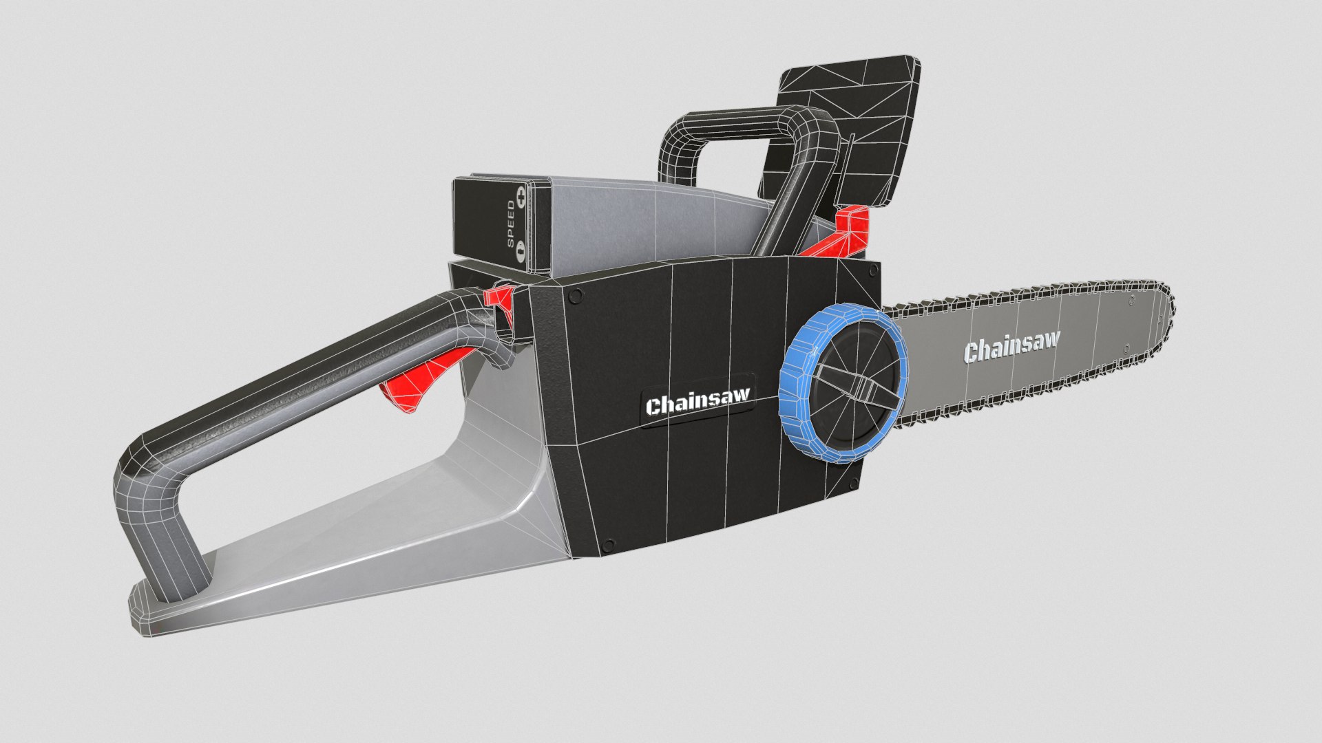 3D Chainsaw Machine Low Poly Model - TurboSquid 2397126