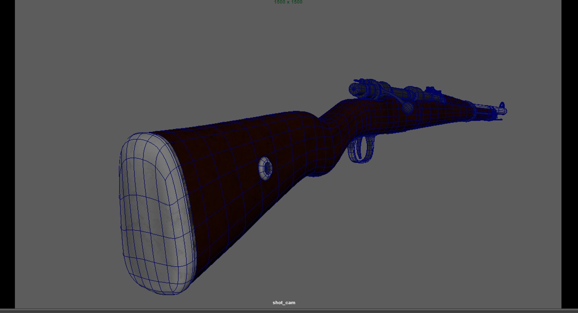 3D Mauser Gewehr 98 Bolt Action Rifle LowPoly Firearm 3D Model Model ...