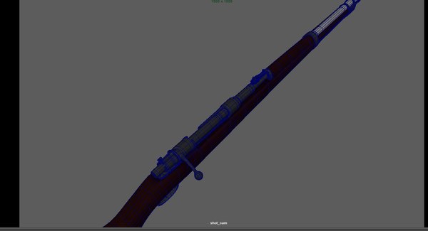 Mauser Gewehr 98 Bolt Action Rifle LowPoly Firearm 3D Model 3D 모델 ...
