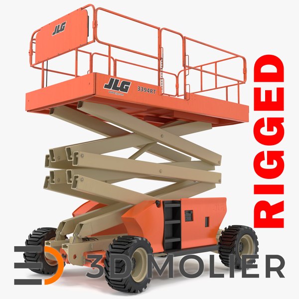 3D модель Ножничный подъемник JLG 3394RT оснащенный - TurboSquid 2224733
