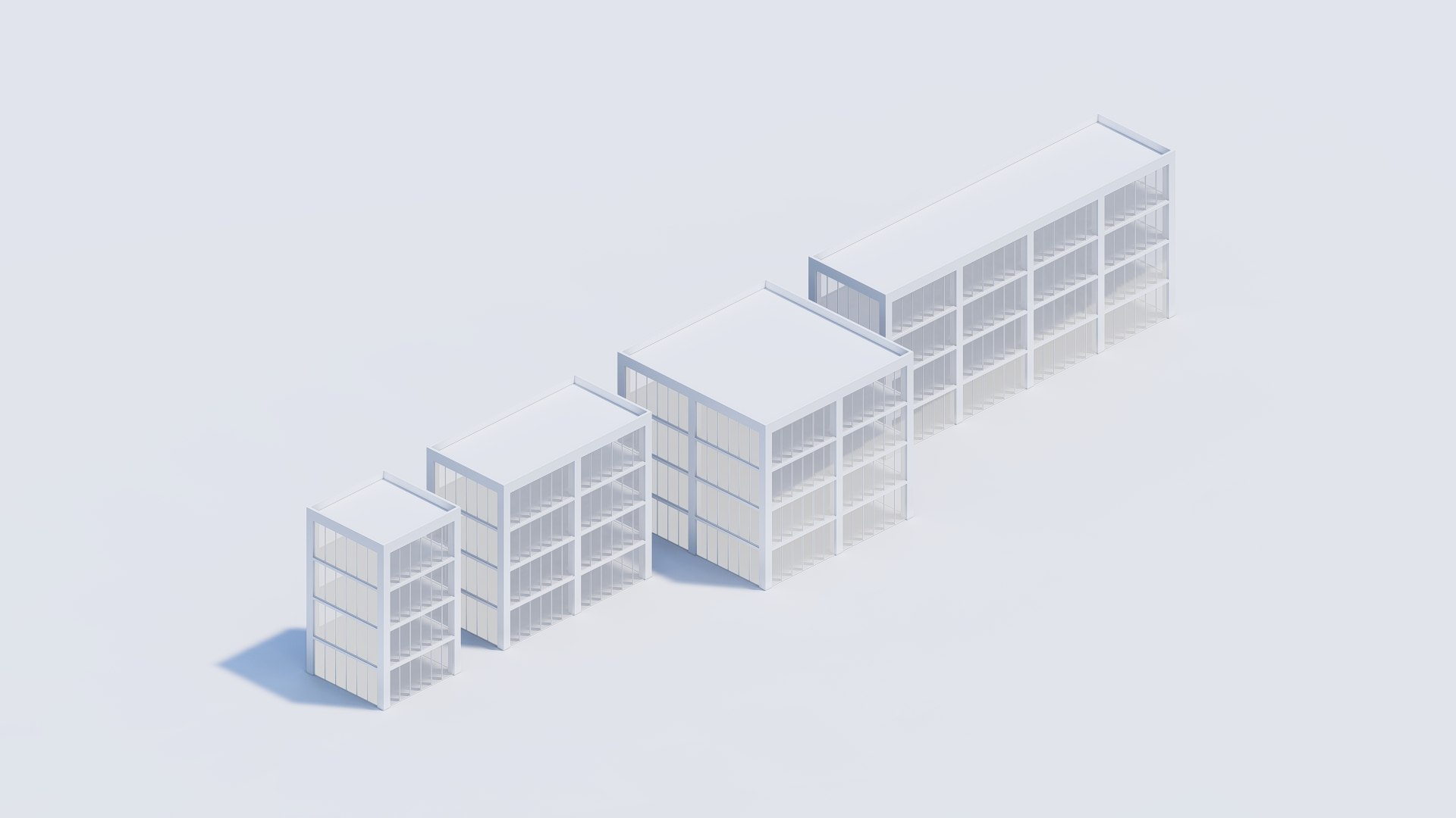 4types Simple building S size 3D model - TurboSquid 1845037