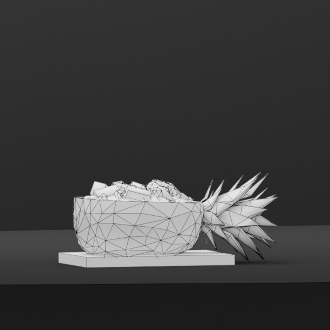 3D Pineapple Fried Rice Model - TurboSquid 1428264