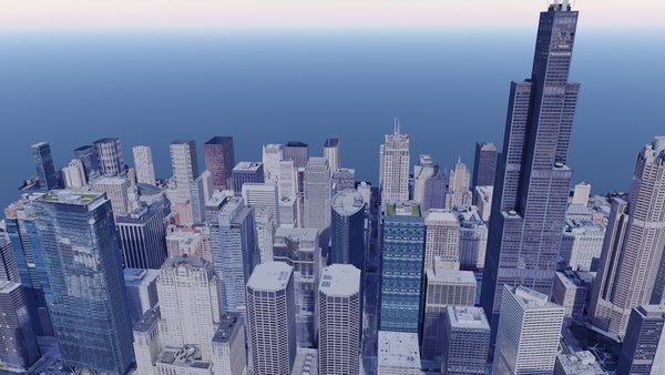 3D USA- Chicago City photogrammetry 3 - TurboSquid 1847934
