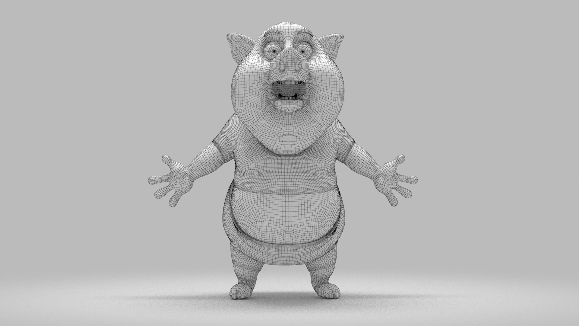 Cartoon Pig Model - TurboSquid 2387531