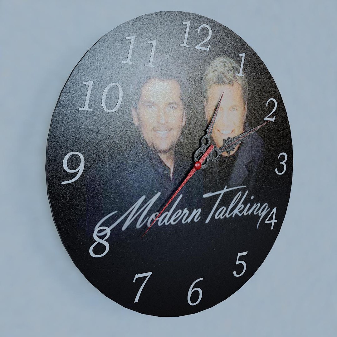 wall clock modern talking 3d dwg