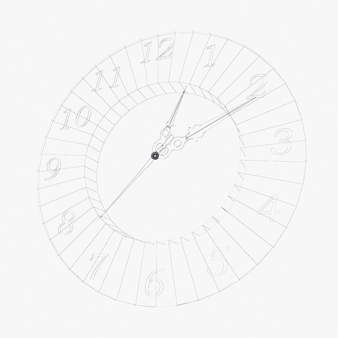 wall clock modern talking 3d dwg