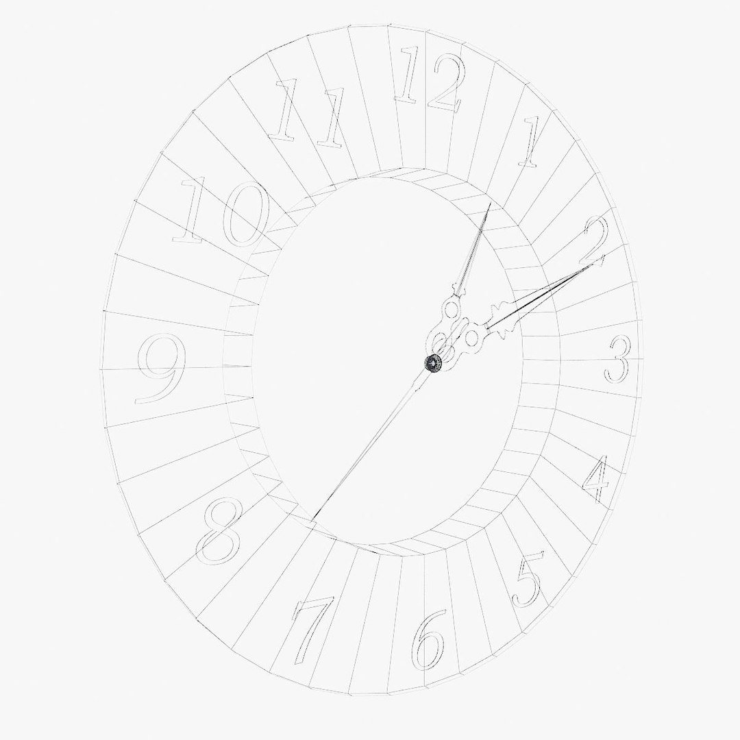 wall clock modern talking 3d dwg