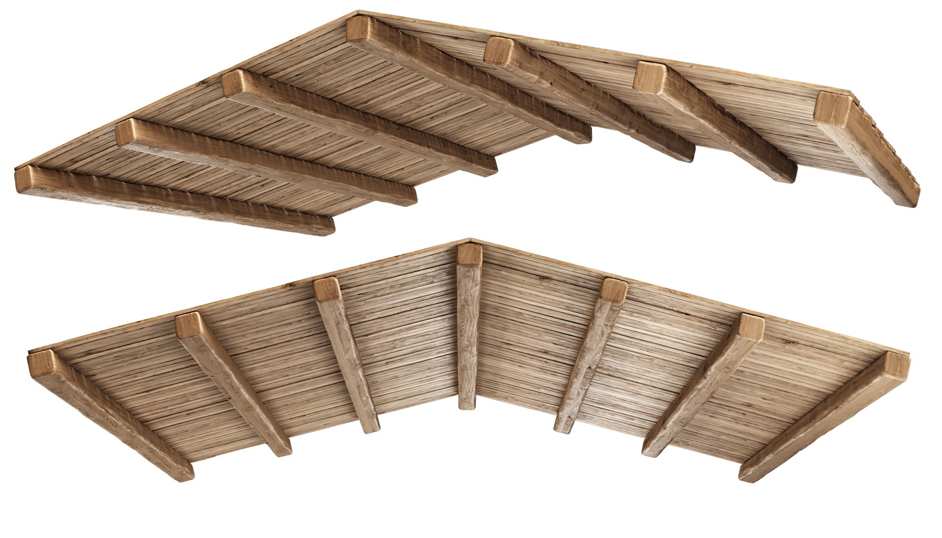3D Double-sided Wooden Ceiling V2 - TurboSquid 2030785