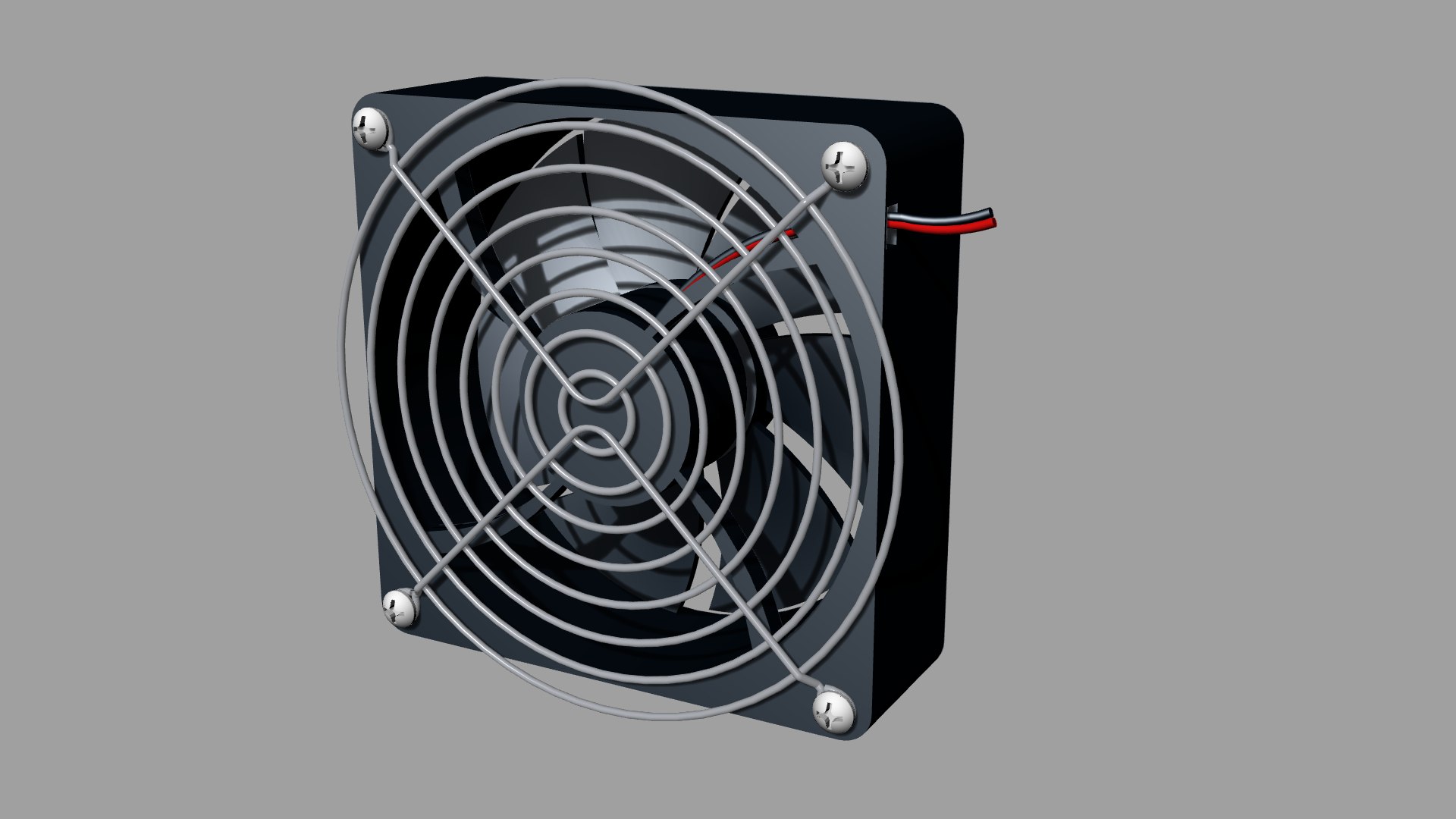 3D Cooling Fan 4-11-16 In Dia With Fan Gurad Dimensionally Accurate ...