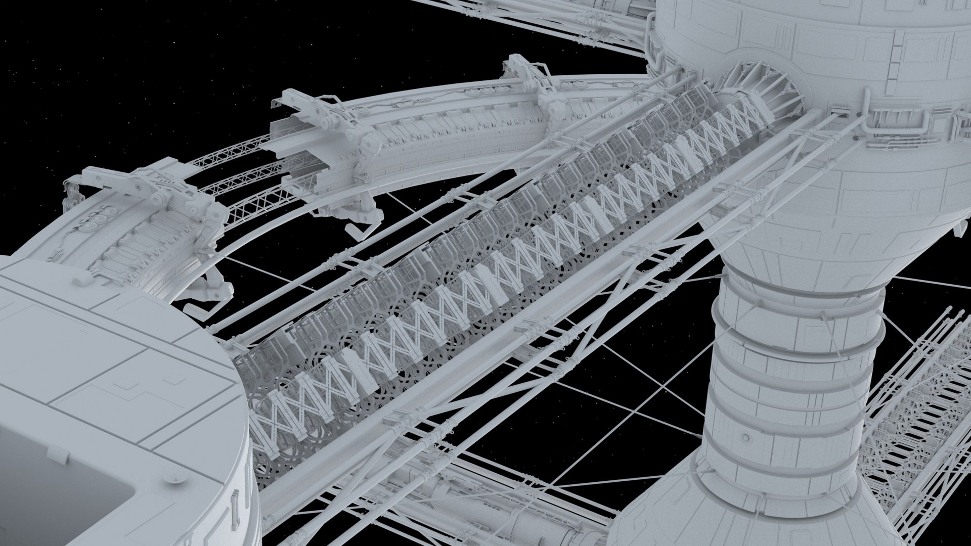 Sci-fi space station apogee 3D - TurboSquid 1627123