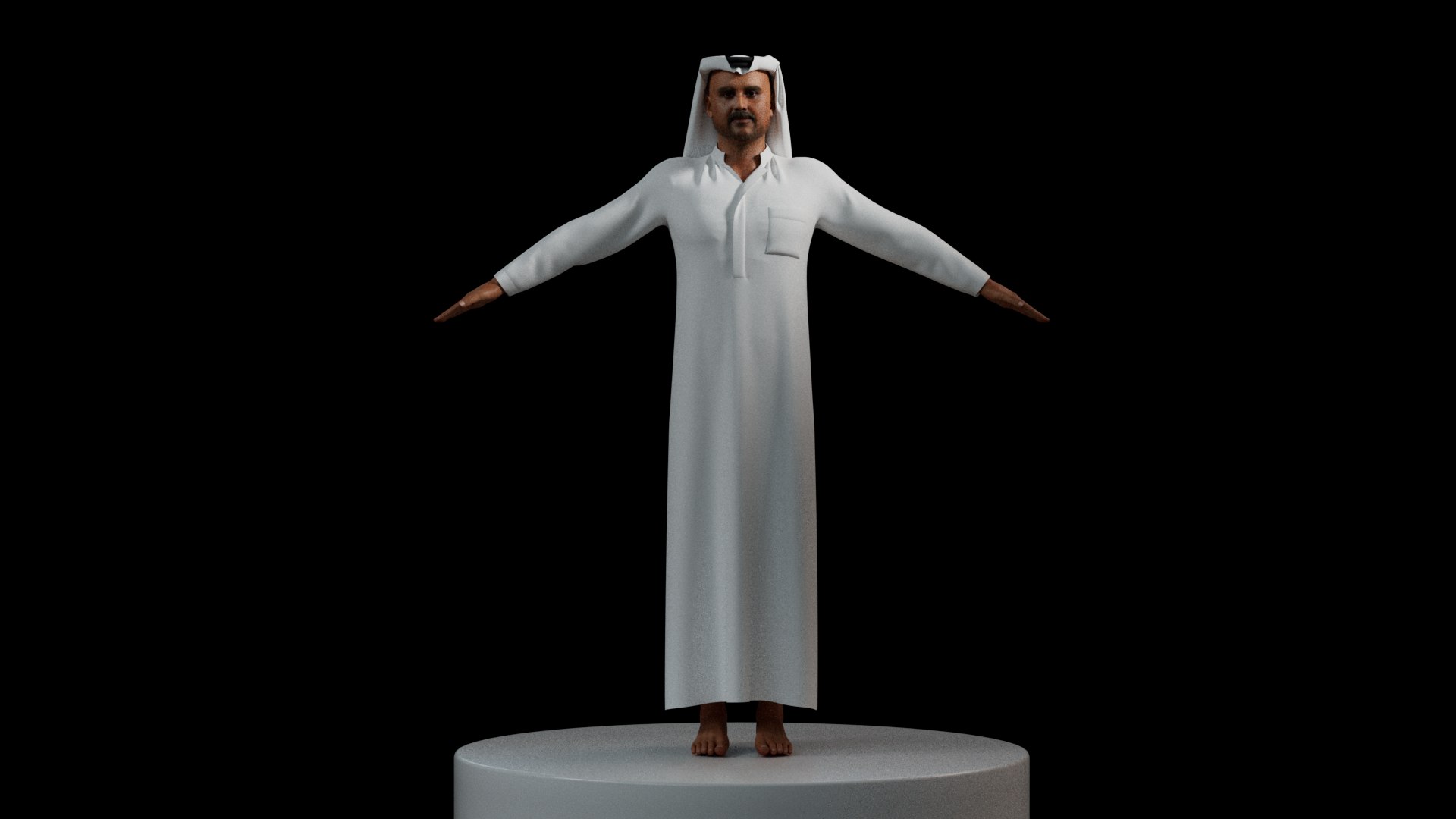 3D Model Sheikh Tamim Ben Hamad - TurboSquid 2264688