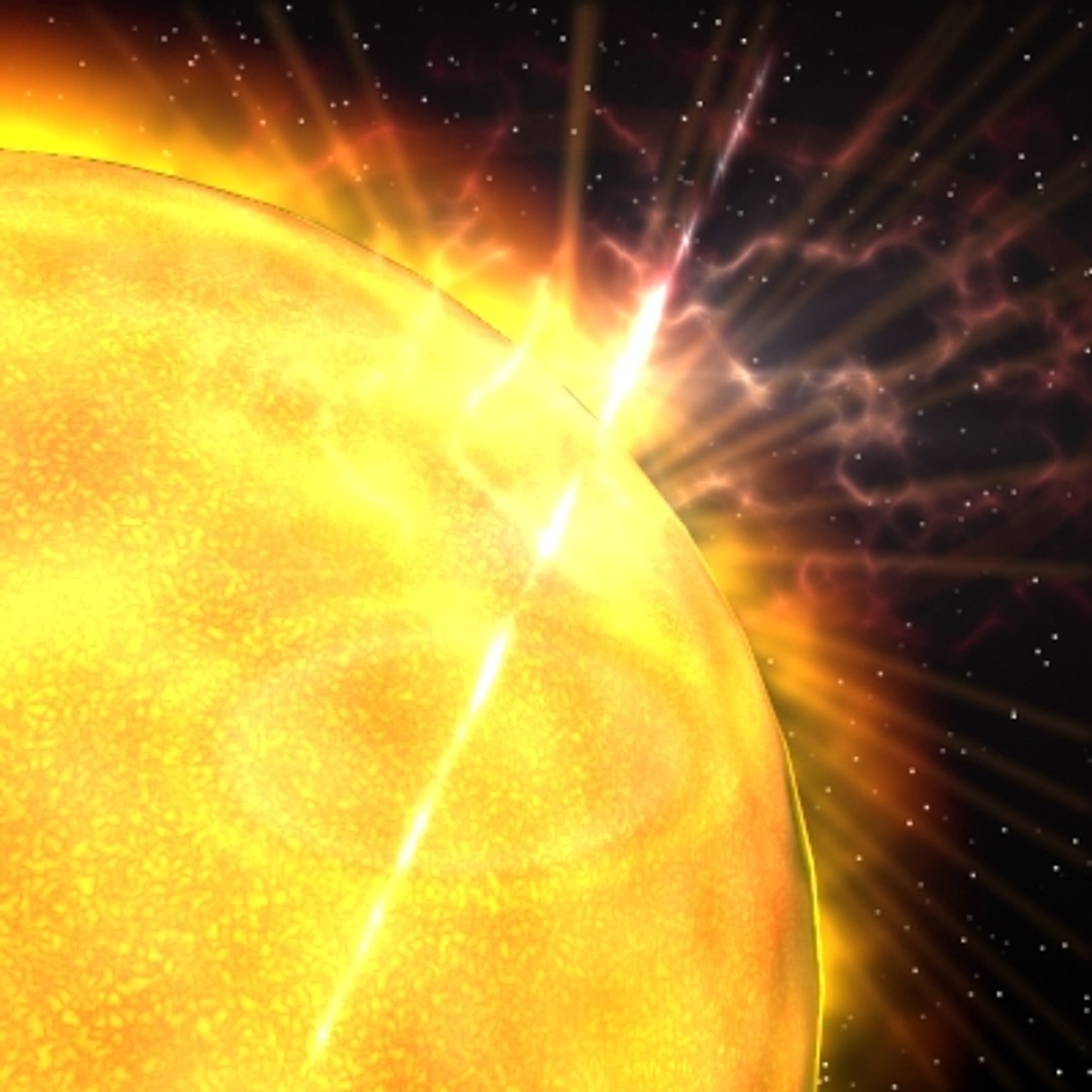 Sun Solar Flare 3d Max