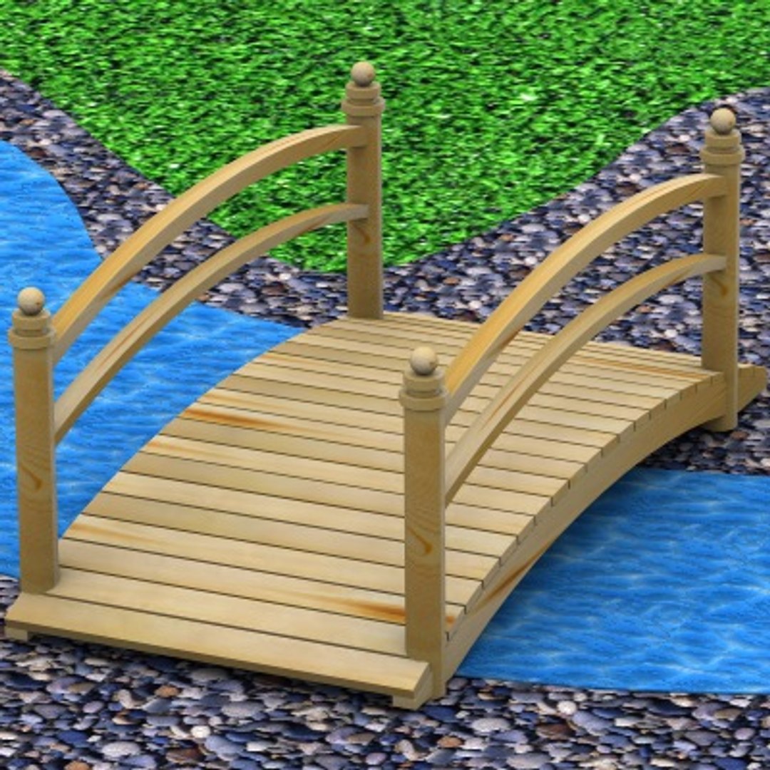 3d Model Water Pond Bridge