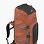 large camping backpack red obj