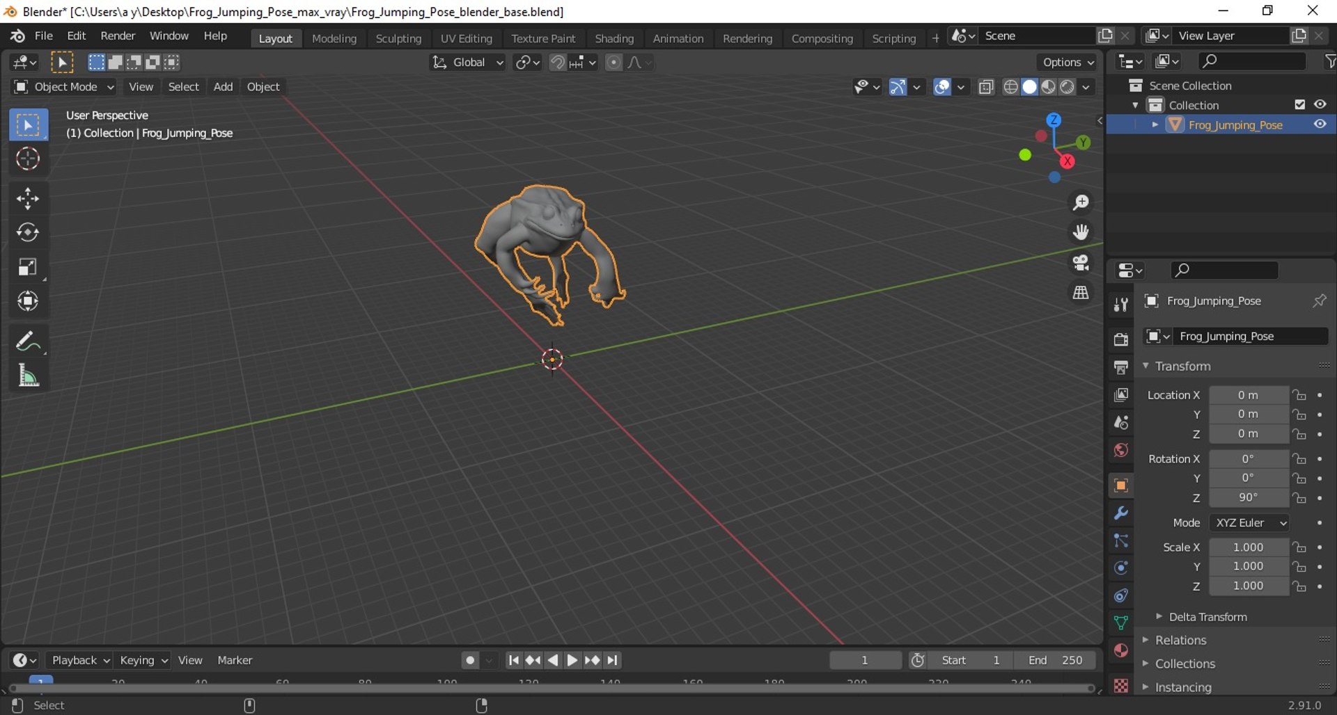 3D Frog Jumping Pose model - TurboSquid 1737531