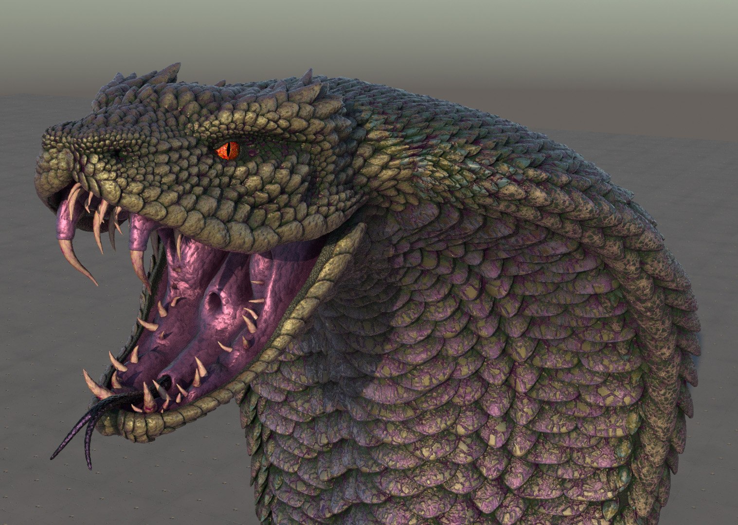 3D Monster Snake Model - TurboSquid 1542284