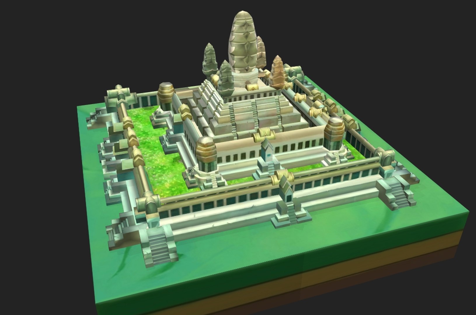 3D Model Angkor Wat - TurboSquid 1276650