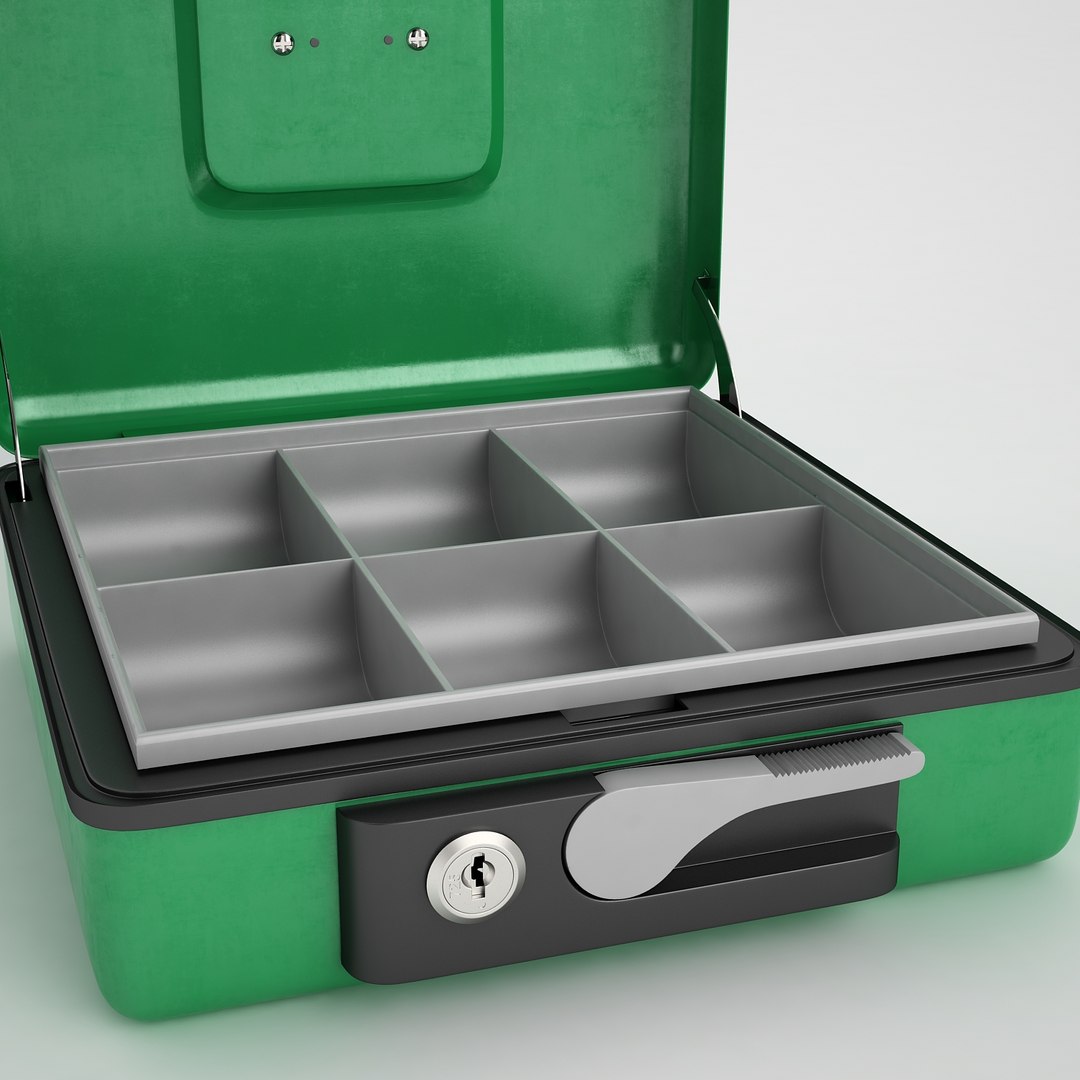 cash box open 3d model