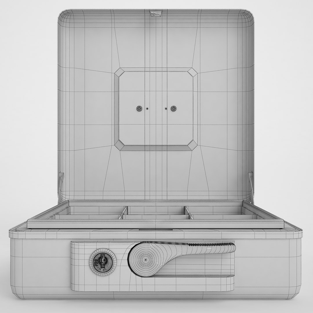 cash box open 3d model