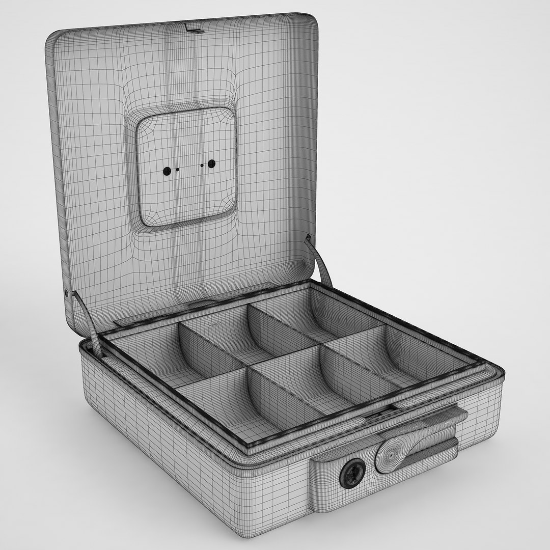 cash box open 3d model