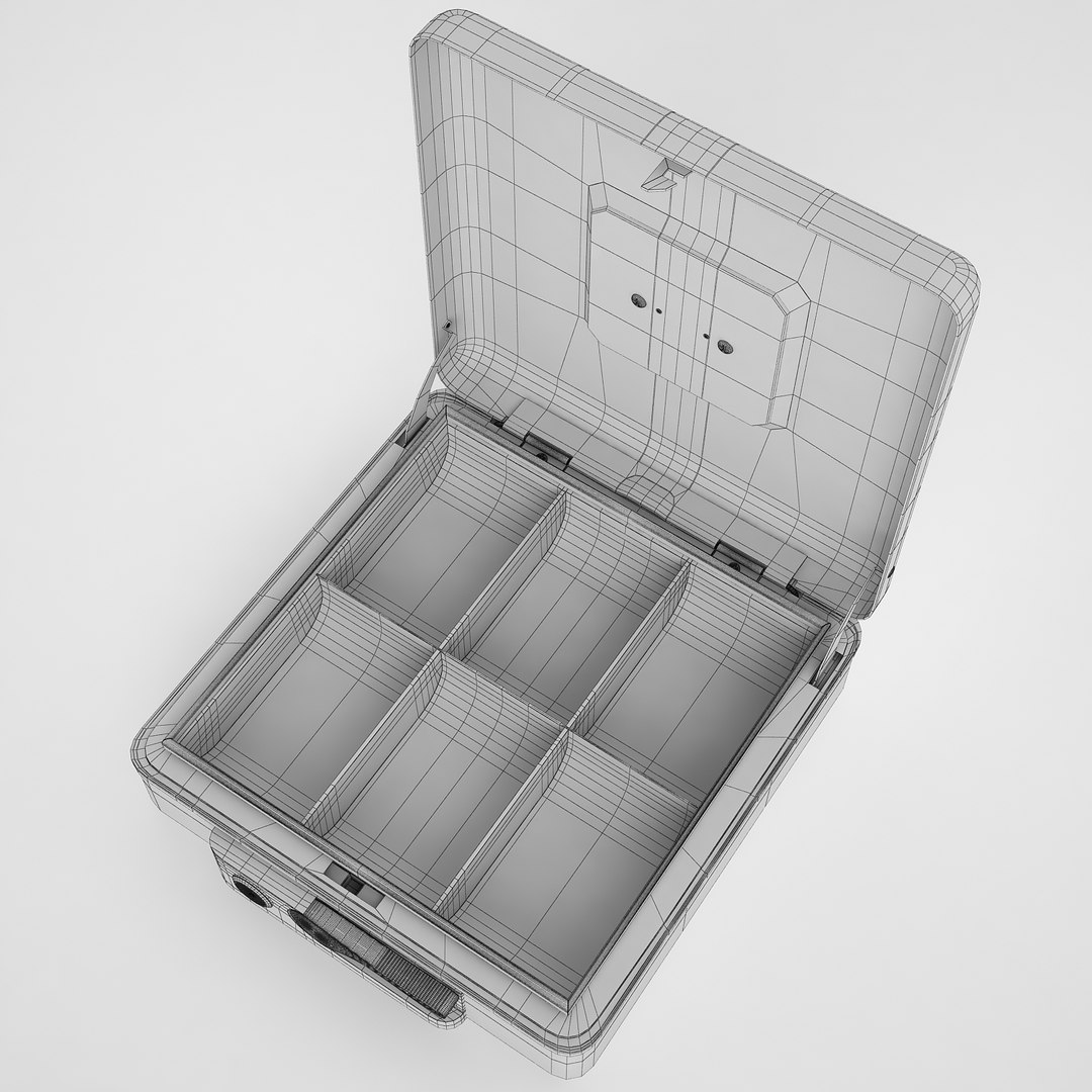 cash box open 3d model