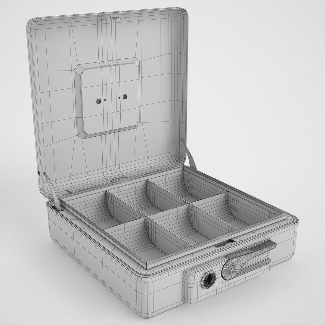 cash box open 3d model