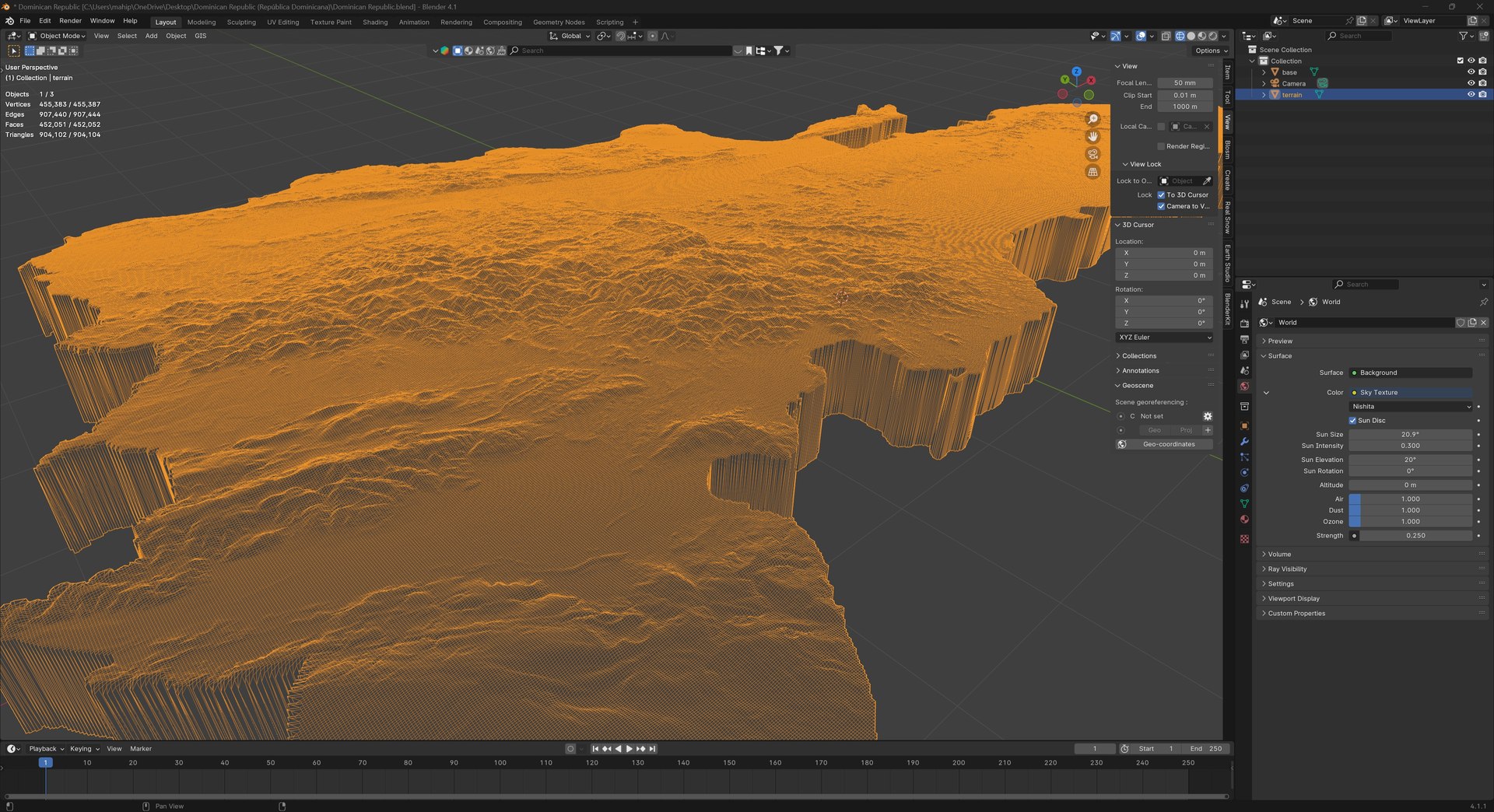 Dominican Republic Terrain Map 3D Model - TurboSquid 2336025