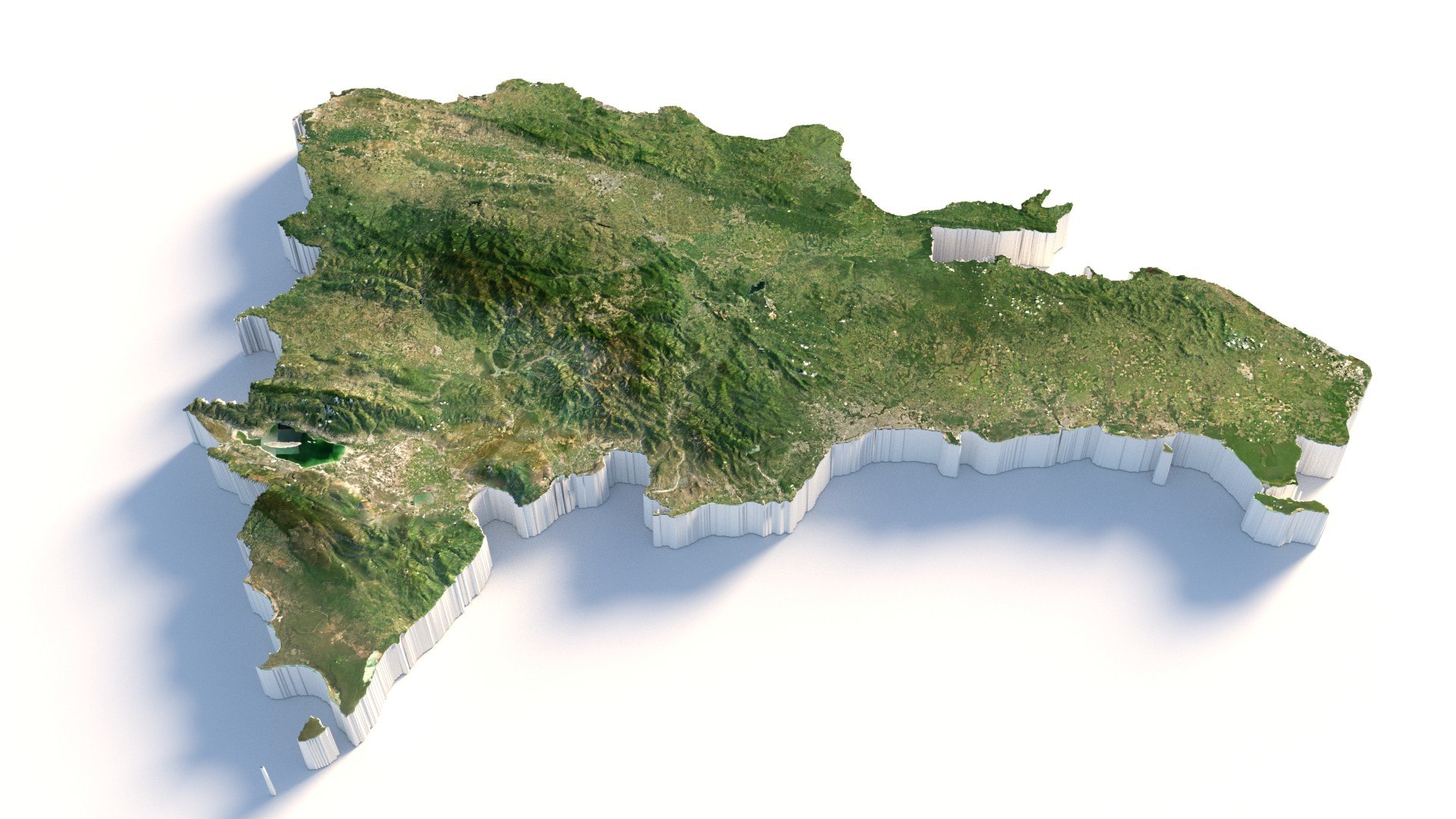 Dominican Republic Terrain Map 3D Model - TurboSquid 2336025
