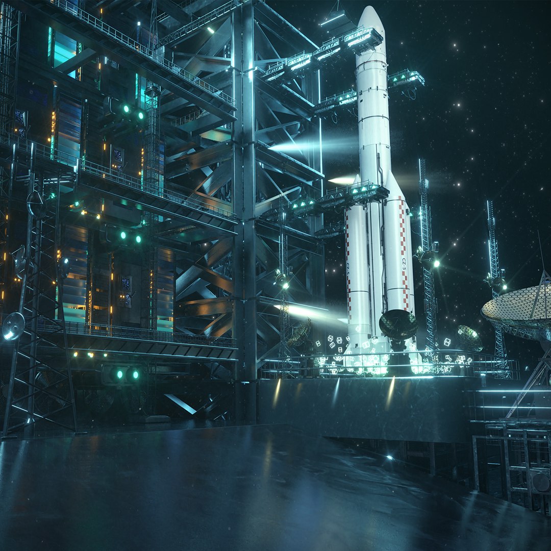 3D модель tech rocket - TurboSquid 1989401