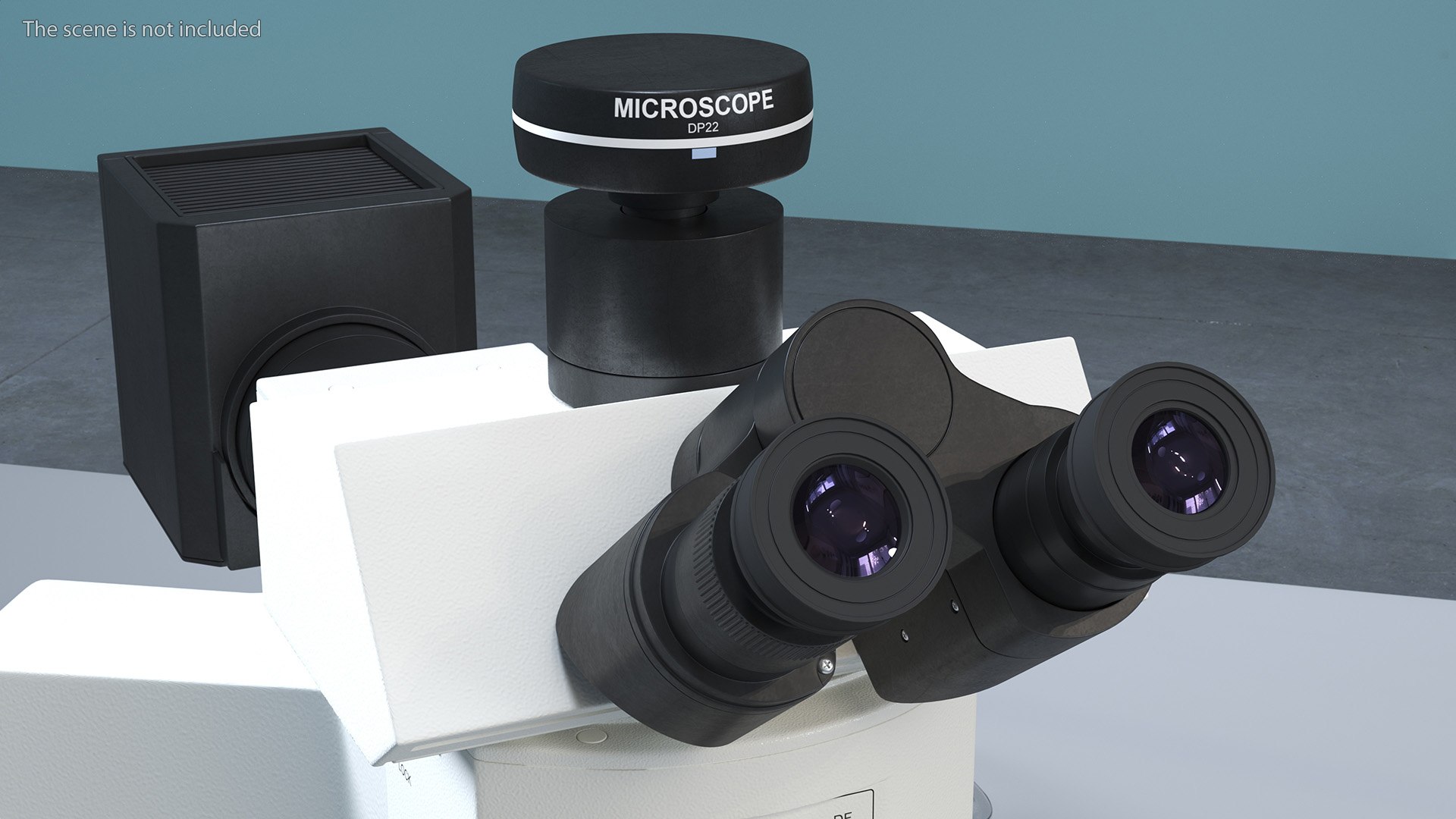 Professional Trinocular Upright Fluorescence Microscope 3D Model ...