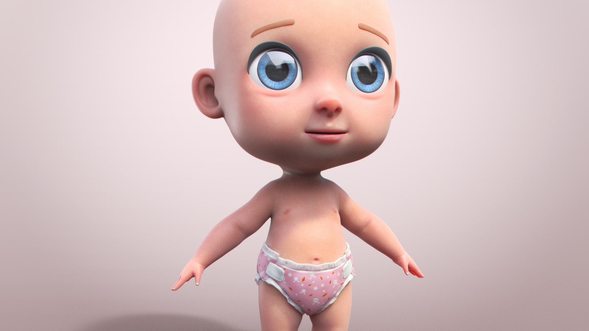 Cartoon Baby model - TurboSquid 1719405