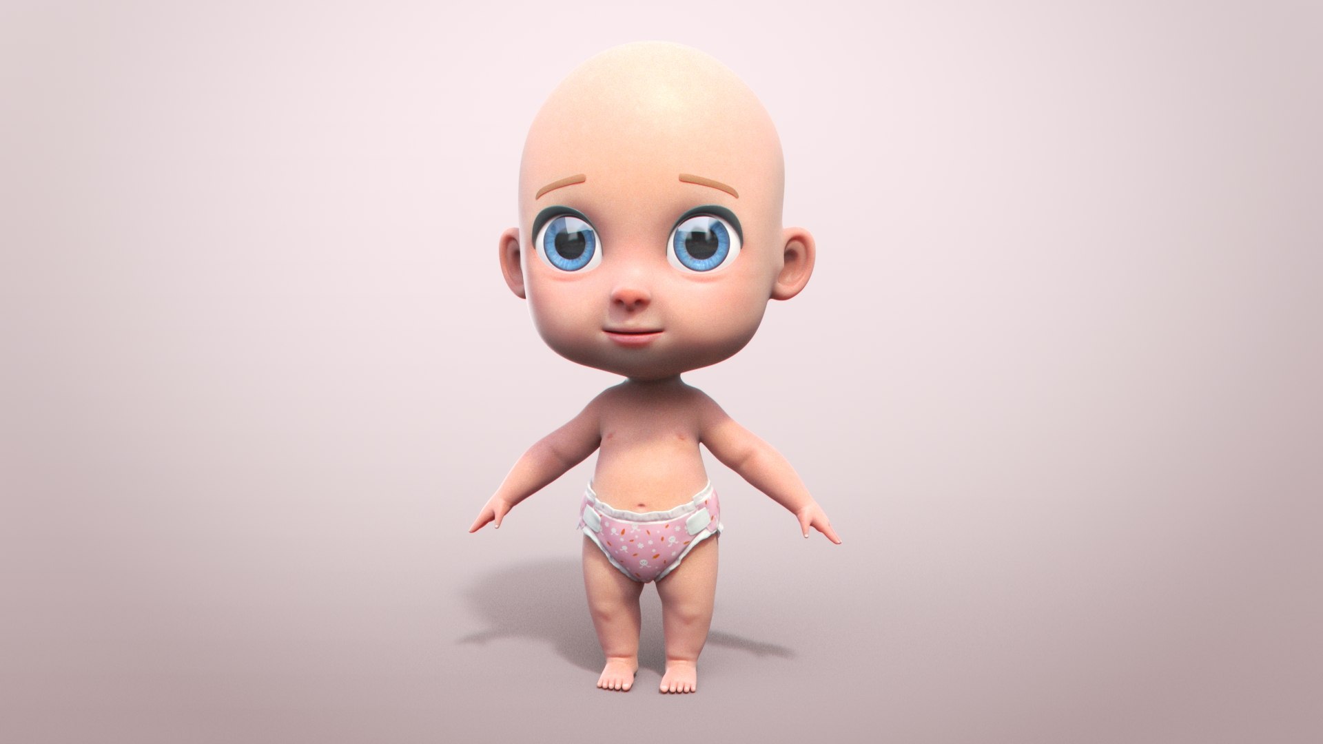 Cartoon Baby model - TurboSquid 1719405