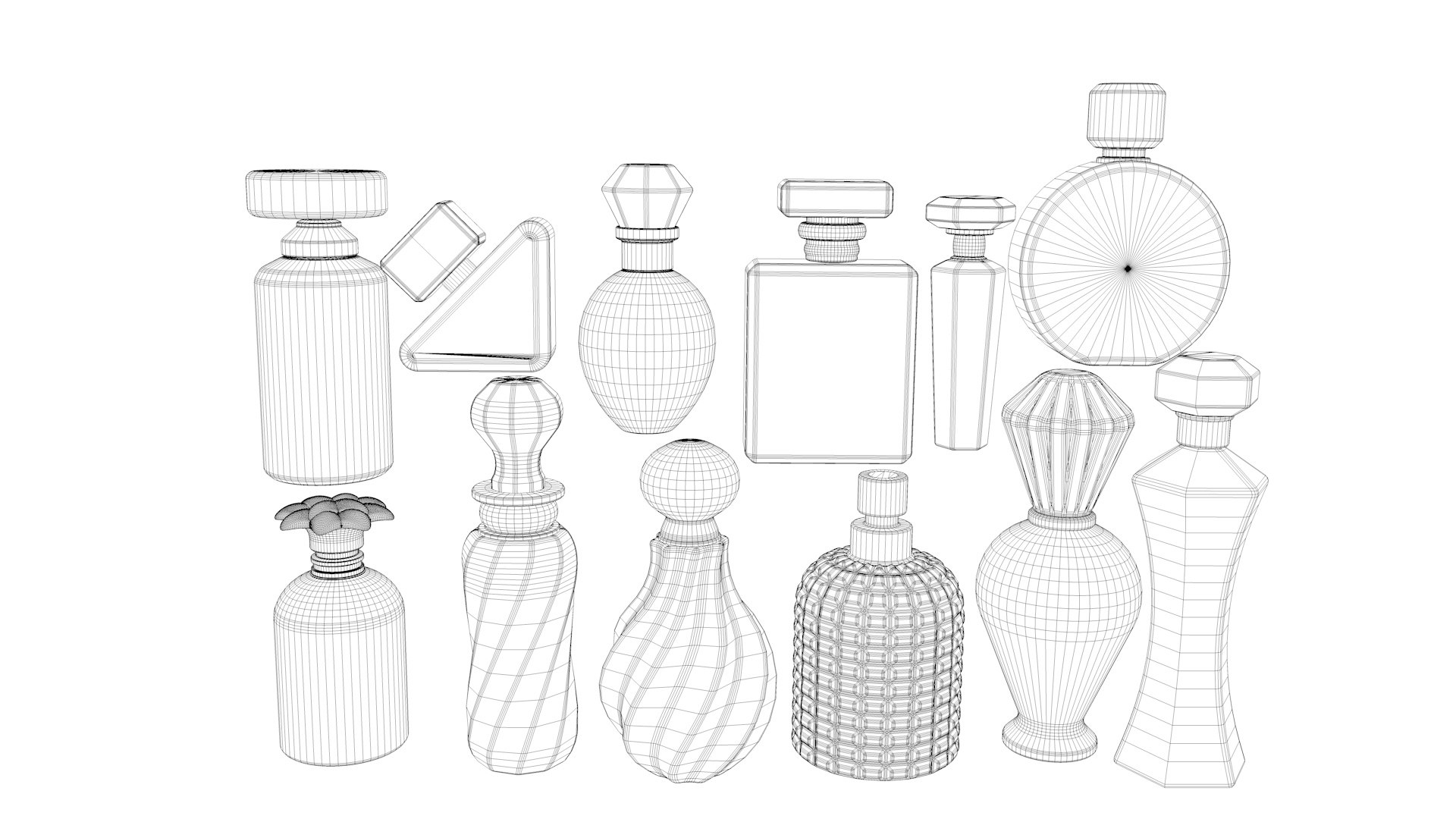 3D Perfume Bottles Pack - TurboSquid 2036126