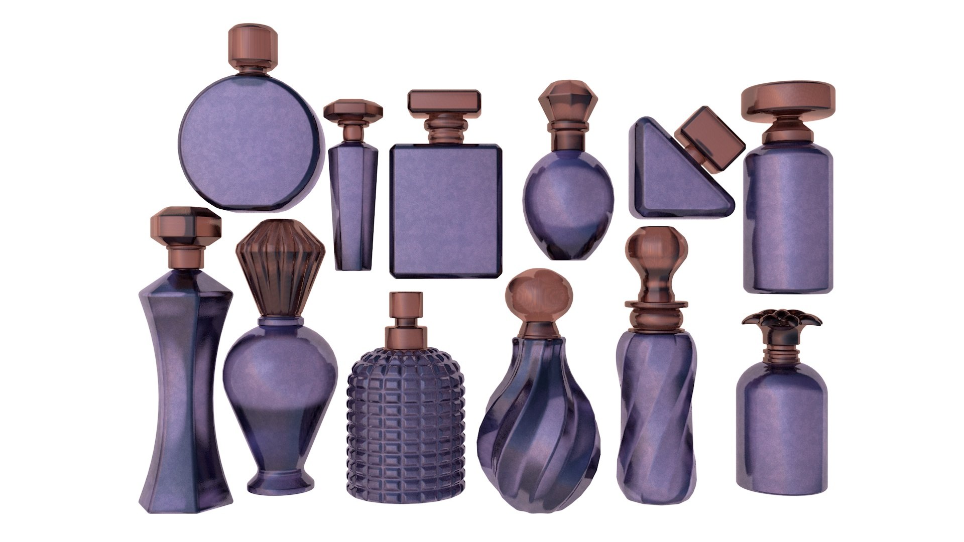 3D Perfume Bottles Pack - TurboSquid 2036126
