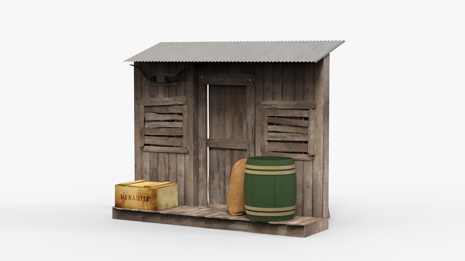 Western Hut Facade 3D Model - TurboSquid 2142879