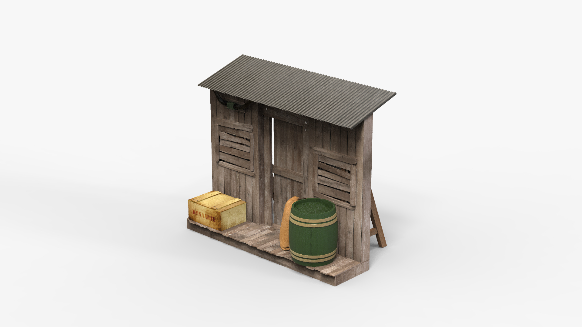 Western Hut Facade 3D Model - TurboSquid 2142879