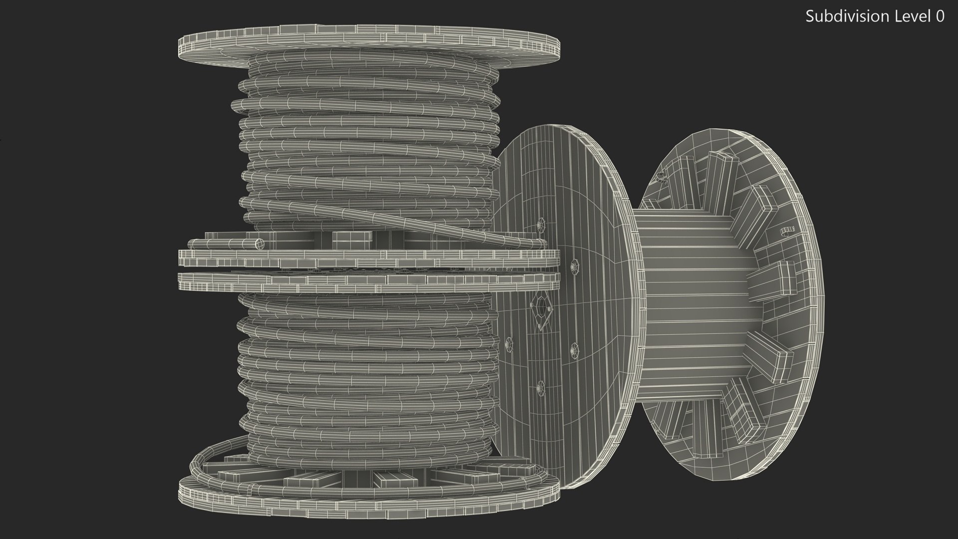 3D Stack Of Wooden Cable Reels - TurboSquid 2268811