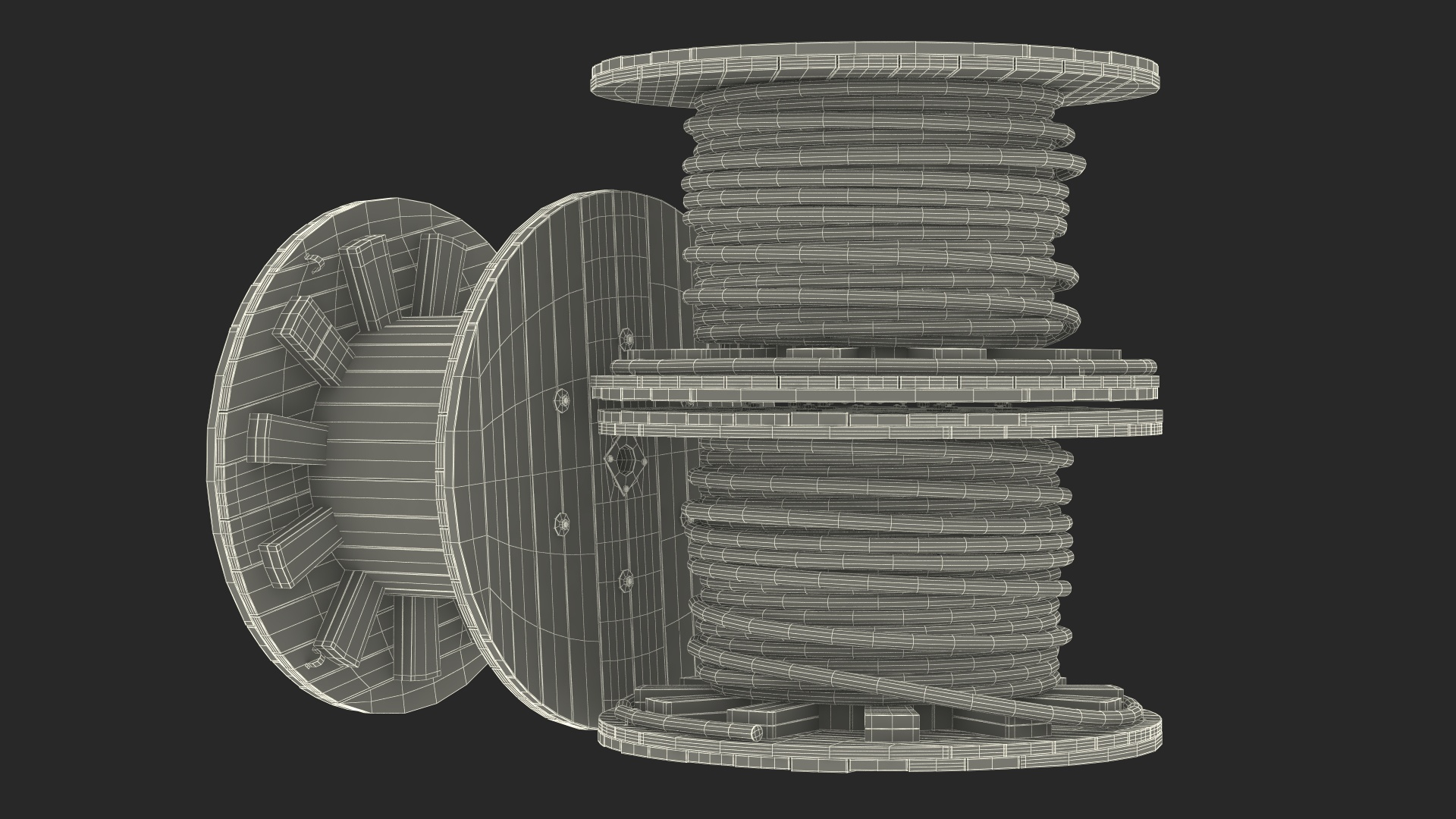 3D Stack Of Wooden Cable Reels - TurboSquid 2268811